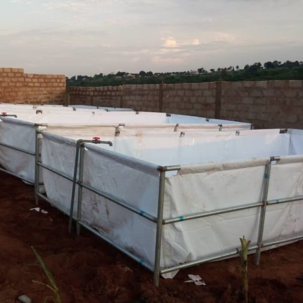 Mobile Fish Pond Tarpaulin For 600 Fishes: Reinforced,12x12x4 ft