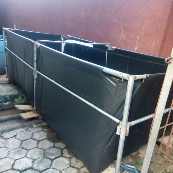 Mobile Fish Pond Tarpaulin For 600 Fishes: Reinforced,12x12x4 ft